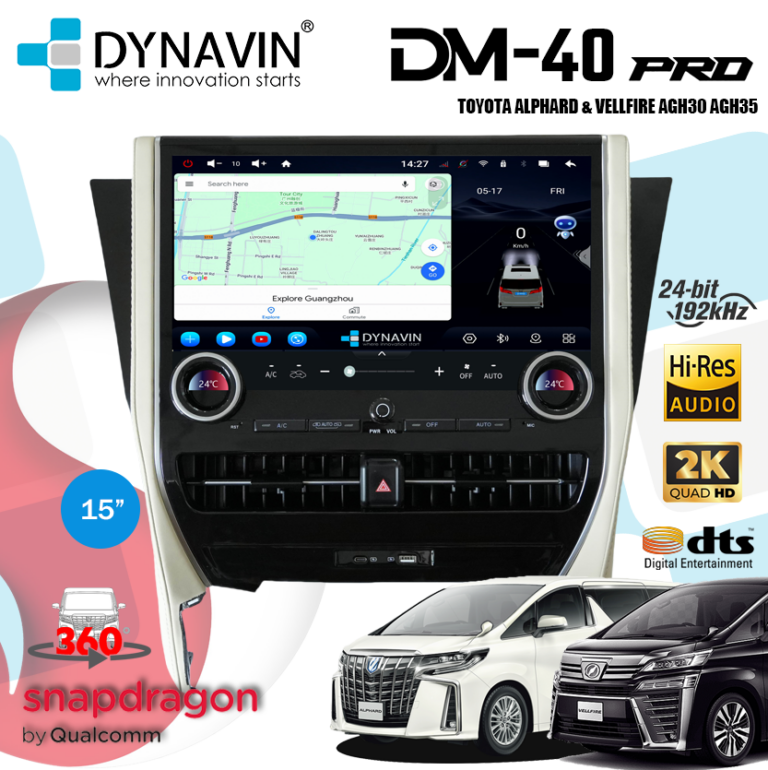 Dynavin DM-40 PRO Series 2K QLED 15 Inch Toyota Alphard & Vellfire AGH30 AGH355 - Dynavin Malaysia