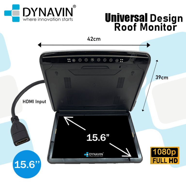 UNIVERSAL DESIGN 15.6 INCH ROOF MONITOR - Dynavin Malaysia