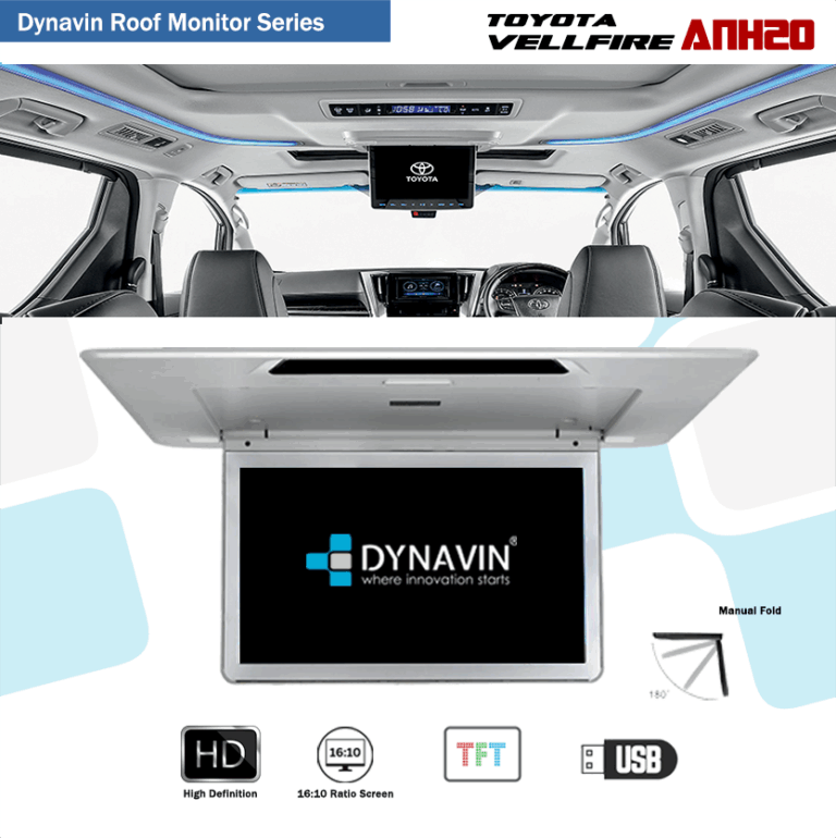 TOYOTA ALPHARD & VELLFIRE ANH20 13.3 INCH MANUAL FOLD OEM ANDROID ROOF ...